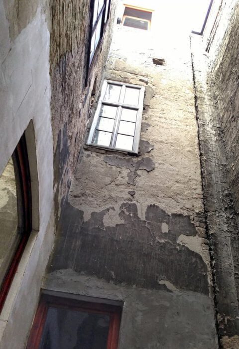 Légudvar lichthof átvizsgálás, tisztítás